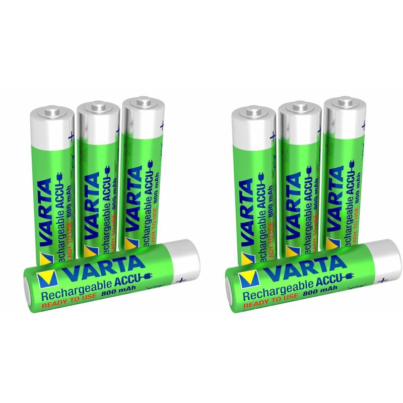 8x Varta Phone Power Akku Micro AAA 1,2 V 800 mAh T398 Telefon NEU 8 ...