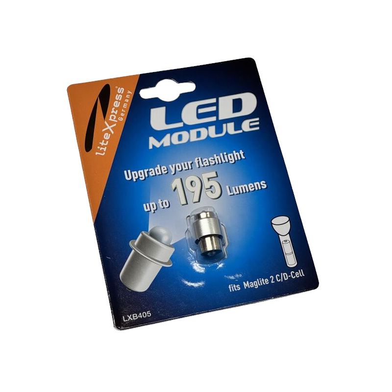 Litexpress LXB405 LED Modul für Maglite 2 C/D cell 195 Lumen - akkupi, 15,90